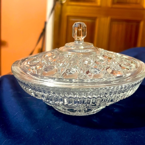 Kitchen | Vintage Cut Glass Candy Dish With Lid | Poshmark